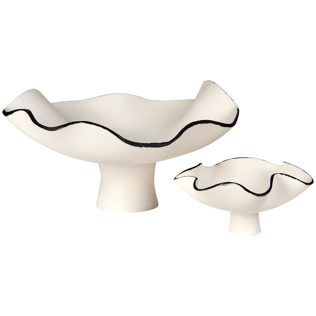 Joanna Ling Large Wave Pedestal Bowl (Matt w/ Black Edge) – The Edition 94